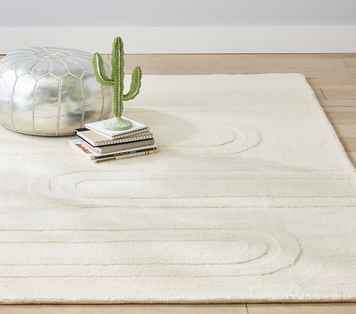 Carved Arches Natural Wool Rug | Pottery Barn Kids