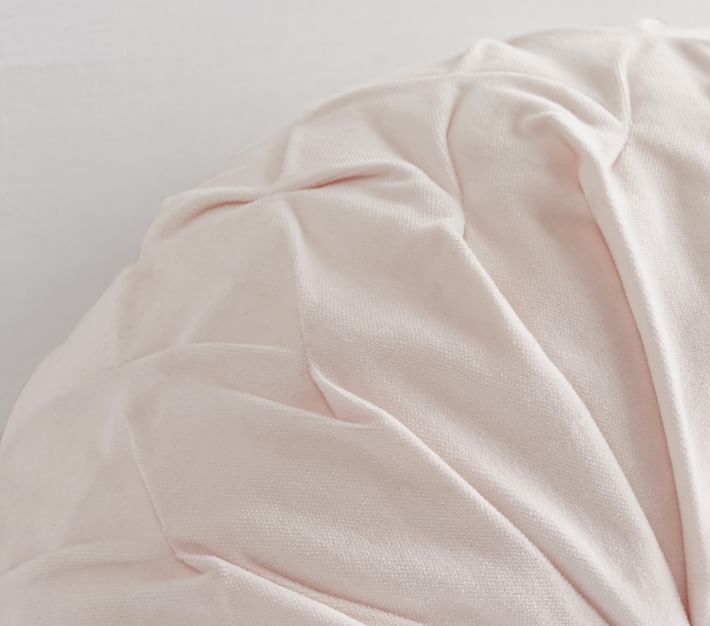 Velvet Pleated Round Pillow | Pottery Barn Kids