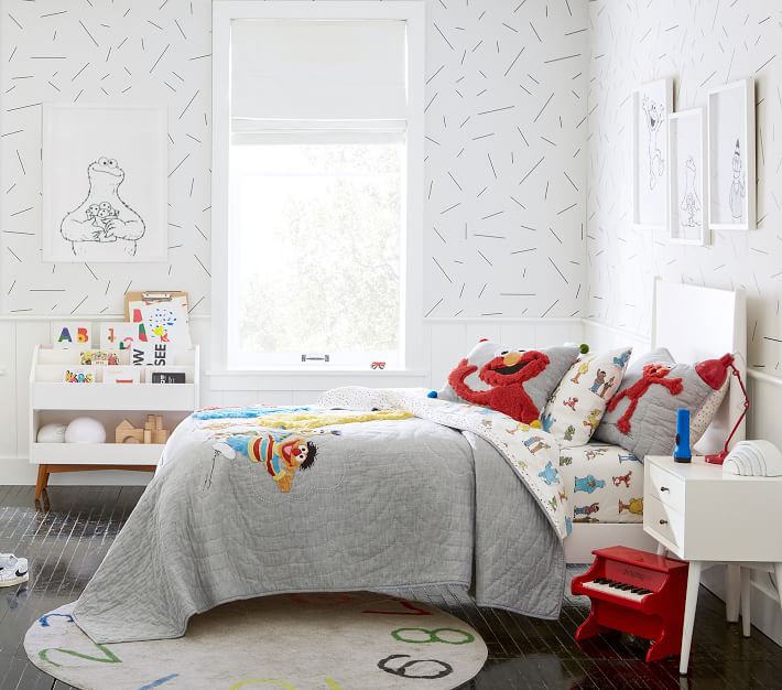 Sesame Street® Organic Sheet Set & Pillowcases | Pottery Barn Kids