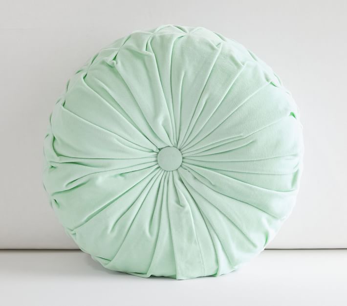 Velvet Pleated Round Pillow | Pottery Barn Kids