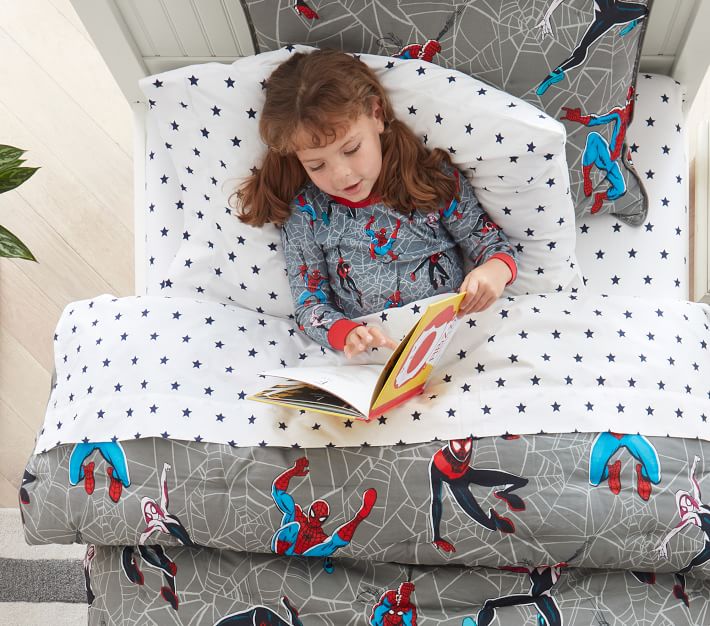 Marvel's Spider-Man Glow-in-the-Dark Comforter & Shams | Pottery Barn Kids