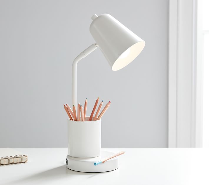 USB Task Lamp with Storage | Pottery Barn Kids