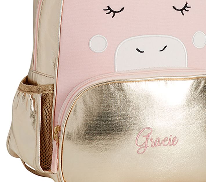 The Emily & Meritt Gold Unicorn Critter Kids Backpack | Pottery Barn Kids
