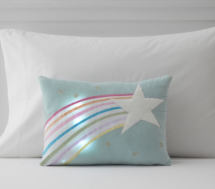 Shooting Star Light-Up Pillow | Pottery Barn Kids