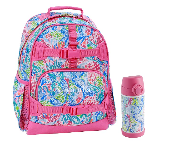 Mackenzie Lilly Pulitzer Mermaid Cove Backpack & Water Bottle Bundle ...