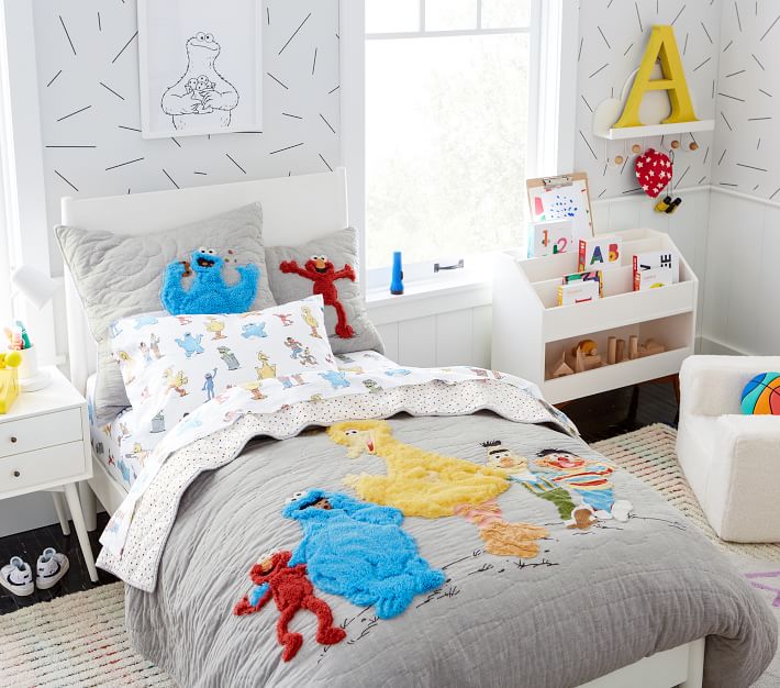Sesame Street® Organic Sheet Set & Pillowcases | Pottery Barn Kids