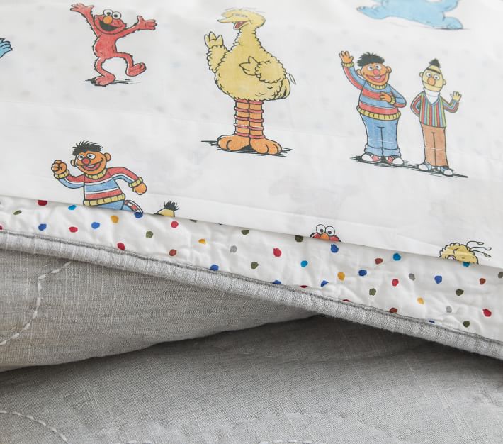 Sesame Street® Organic Sheet Set & Pillowcases | Pottery Barn Kids