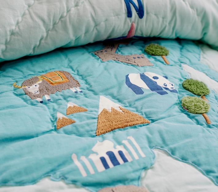 World Map Quilt & Shams | Pottery Barn Kids