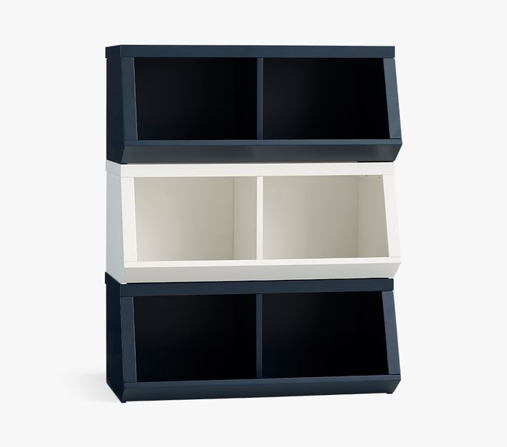Double Market Bin With Divider | Pottery Barn Kids