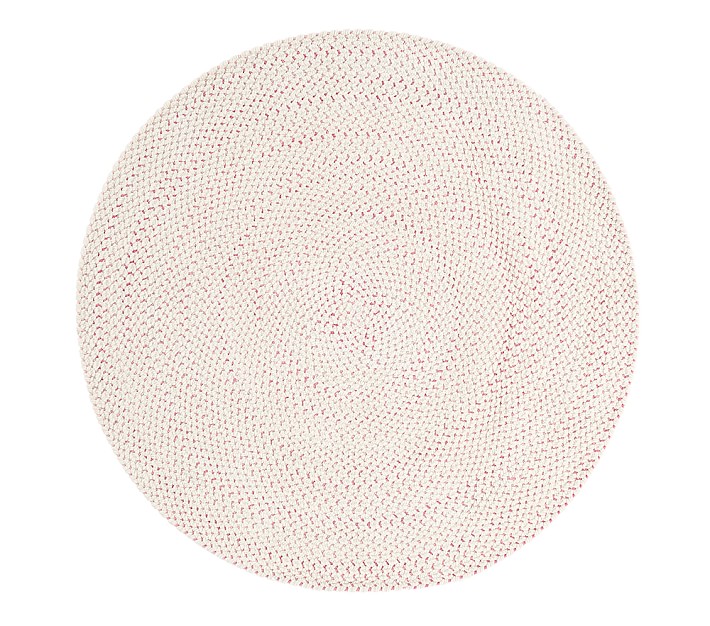 Confetti Braided Reversible Easy Clean Rug, 5ft Round | Pottery Barn Kids