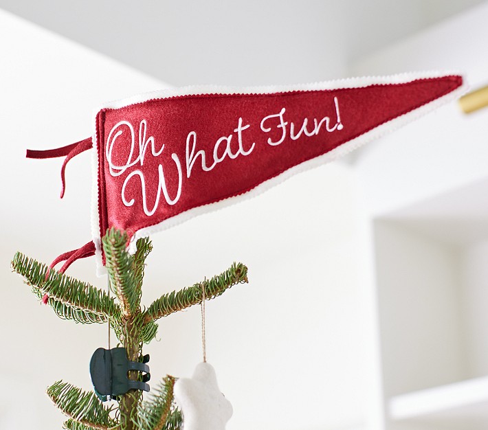 Oh What Fun Pennant Tree Topper | Pottery Barn Kids