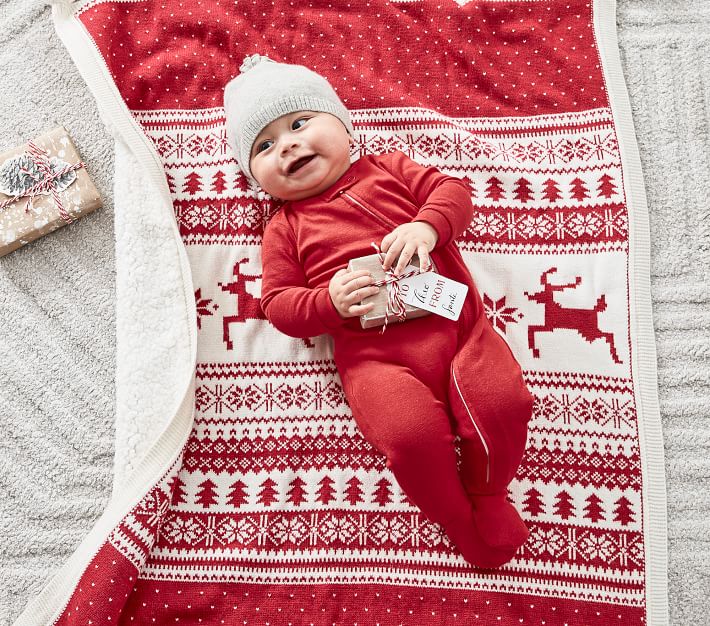 Classic Fair Isle Baby Blanket | Pottery Barn Kids