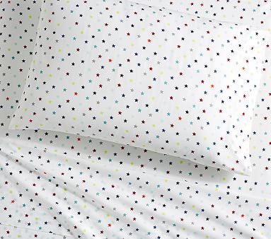 Organic Multi Mini Star Kids' Sheet Set | Pottery Barn Kids