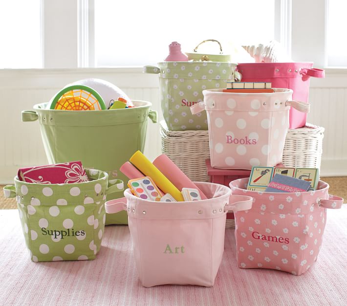 Girls' Canvas Buckets | Pottery Barn Kids