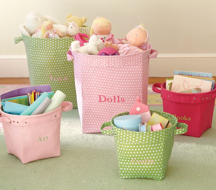 Girls' Canvas Buckets | Pottery Barn Kids