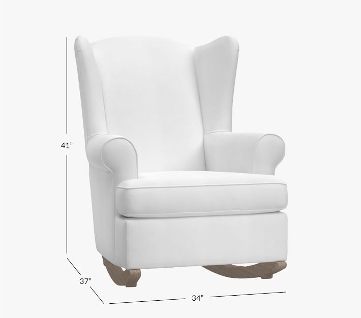 Wingback Rocking Chair & Ottoman | Pottery Barn Kids