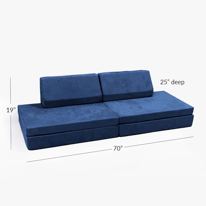 Foamnasium x PBK Blocksy Performance Suede Kids Couch | Pottery Barn Kids