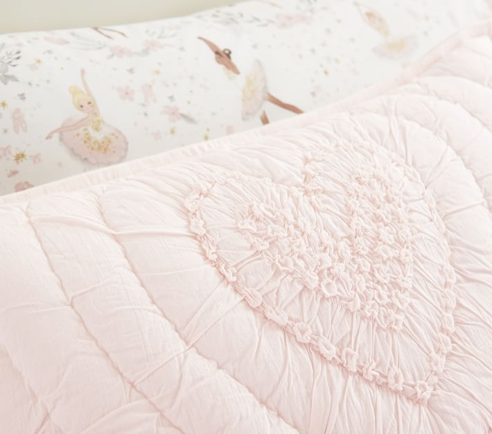 Ruched Heart Quilt & Shams | Pottery Barn Kids