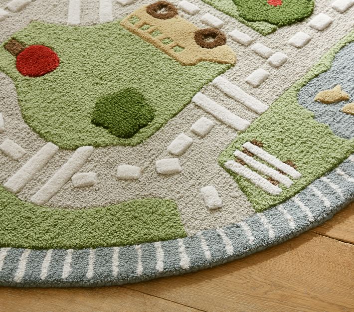 3d Activity Play In The Park Round Rug | Pottery Barn Kids