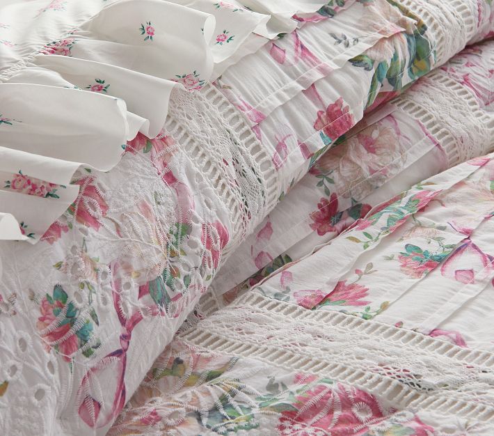 LoveShackFancy Cabbage Rose Quilt & Shams | Pottery Barn Kids