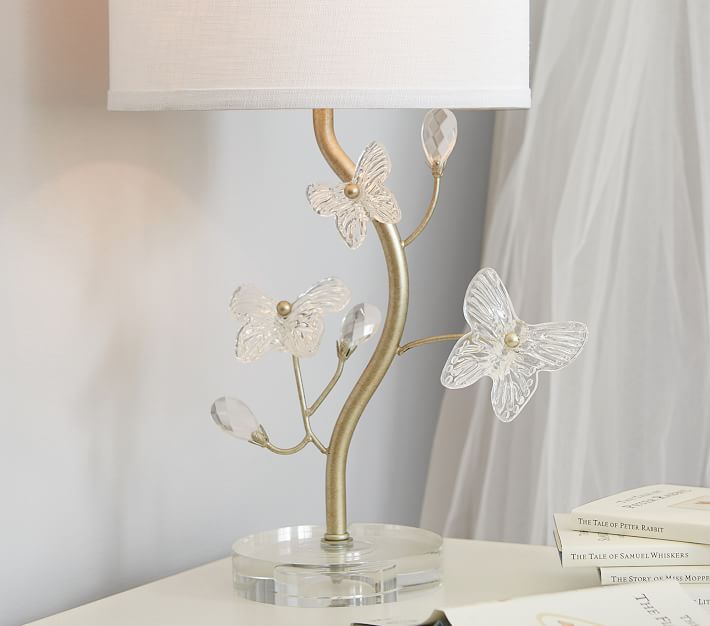 Monique Lhuillier Crystal Butterfly Table Lamp | Pottery Barn Kids