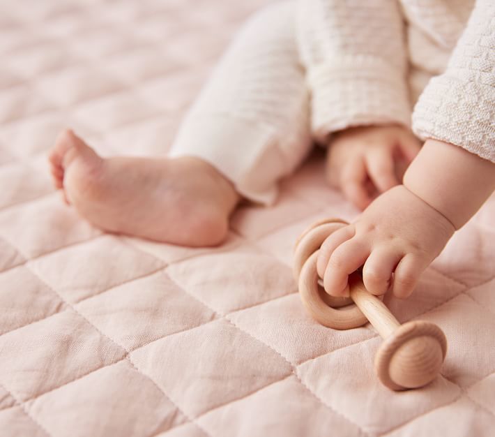 European Linen Baby Quilt | Pottery Barn Kids