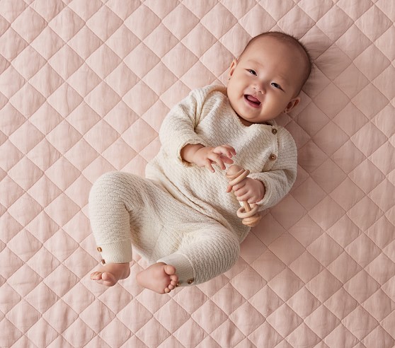 European Linen Baby Quilt | Pottery Barn Kids