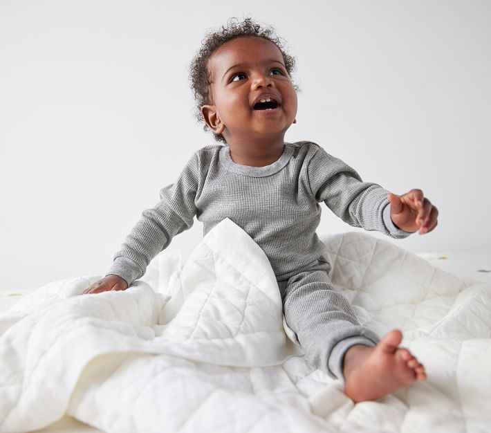 European Linen Baby Quilt | Pottery Barn Kids