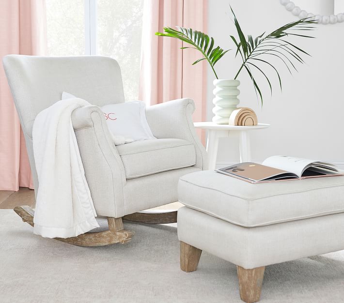 Minna Small Spaces Rocking Chair & Ottoman | Pottery Barn Kids