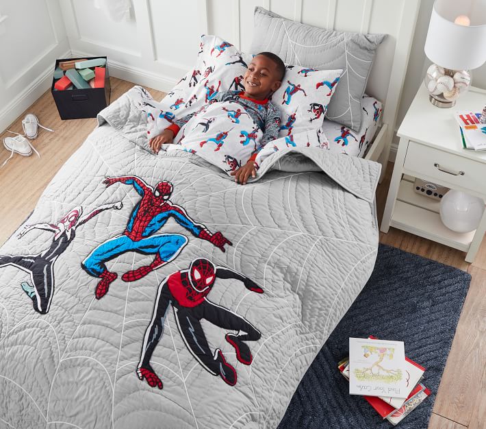 Marvel's Spider-Man Glow-In-The-Dark Sheet Set & Pillowcases | Pottery ...