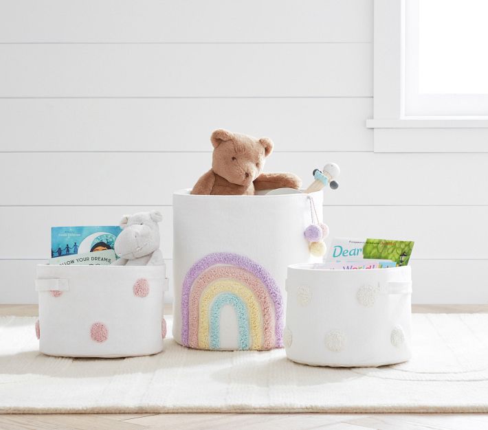 Embroidered Rainbow Storage | Pottery Barn Kids