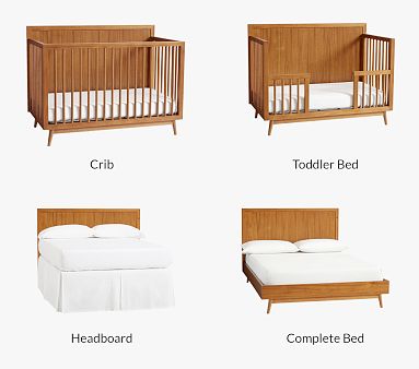 Mid Century Modern Convertible Crib | Pottery Barn Kids