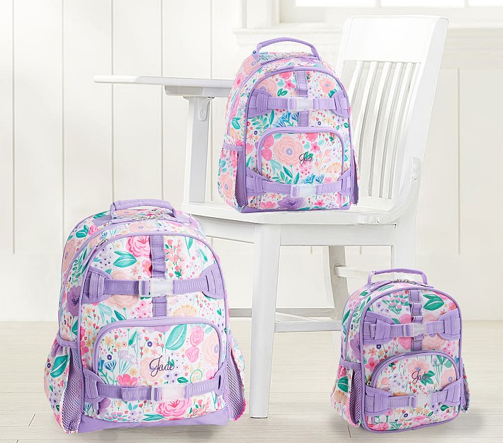 Mackenzie Lavender Floral Blooms Backpacks | Pottery Barn Kids