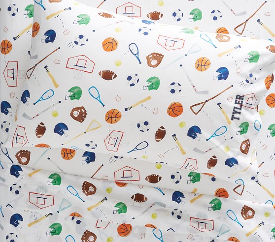 Organic Tyler Sports Kids' Sheet Set | Pottery Barn Kids