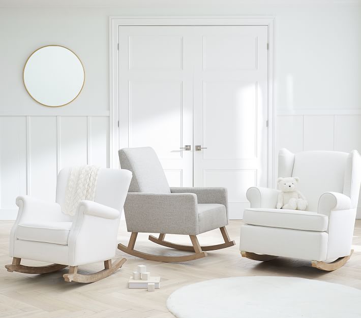 Wingback Rocking Chair & Ottoman | Pottery Barn Kids