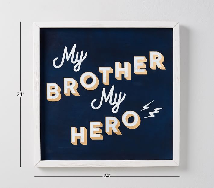 Brother Hero Sentiment Kids Wall Art | Pottery Barn Kids