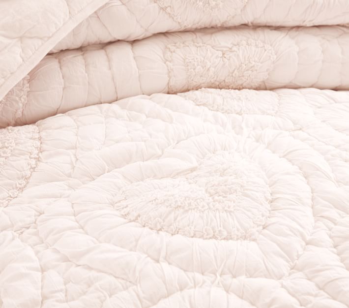 Ruched Heart Quilt & Shams | Pottery Barn Kids