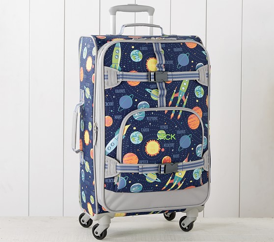 Navy Solar System Glow-in-the-Dark Small Spinner Kids Suitcase ...