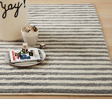 Classic Stripe Shag Rug | Pottery Barn Kids