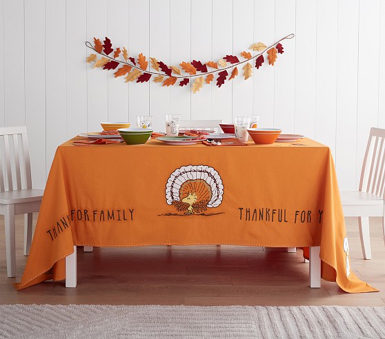 Peanuts® Thanksgiving Tablecloth | Kids Table Decor | Pottery Barn Kids