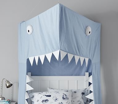 Chambray Shark Canopy | Pottery Barn Kids