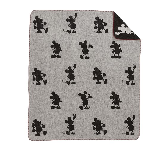 Disney Mickey Mouse Reversible Jacquard Throw | Pottery Barn Kids