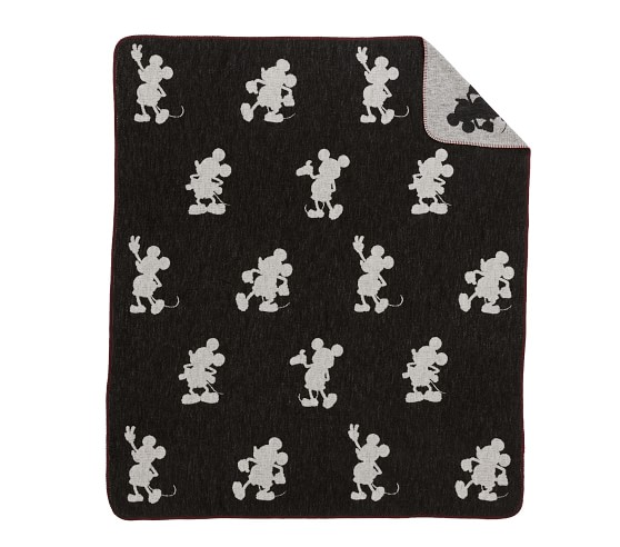 Disney Mickey Mouse Reversible Jacquard Throw | Pottery Barn Kids