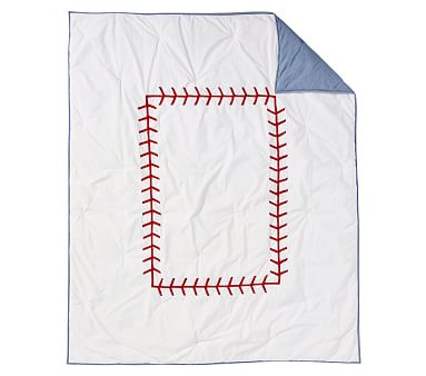 Baseball Stitch Comforter & Shams | Pottery Barn Kids