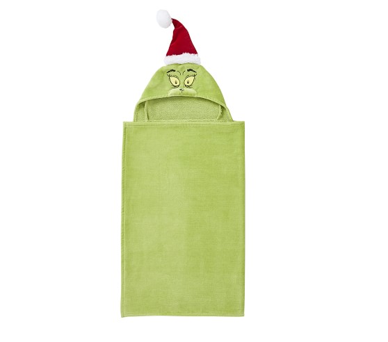 Dr. Seuss's The Grinch™ Kid Hooded Towel | Pottery Barn Kids