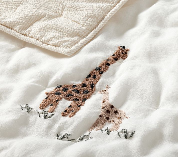 Goldie Giraffe Baby Quilt | Pottery Barn Kids