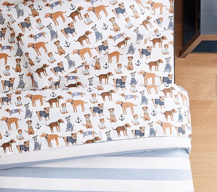 Chambray Salty Dog Organic Sheet Set | Pottery Barn Kids