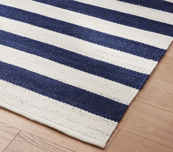 Rugby Stripe Indoor/Outdoor Rug | Pottery Barn Kids