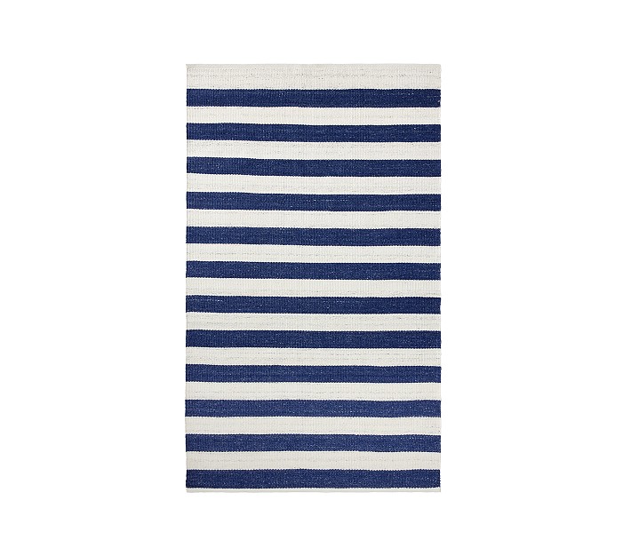 Rugby Stripe Indoor/Outdoor Rug | Pottery Barn Kids