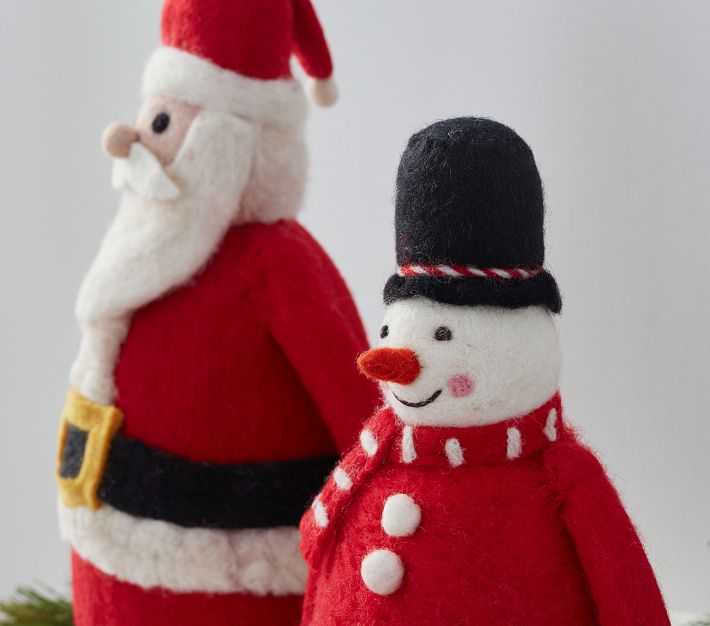 Santa & Snowman Felt Decor, Set of 2 | Pottery Barn Kids